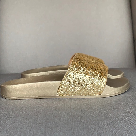 INC International Concepts | Shoes | Inc Glitter Pool Slides Slippers ...